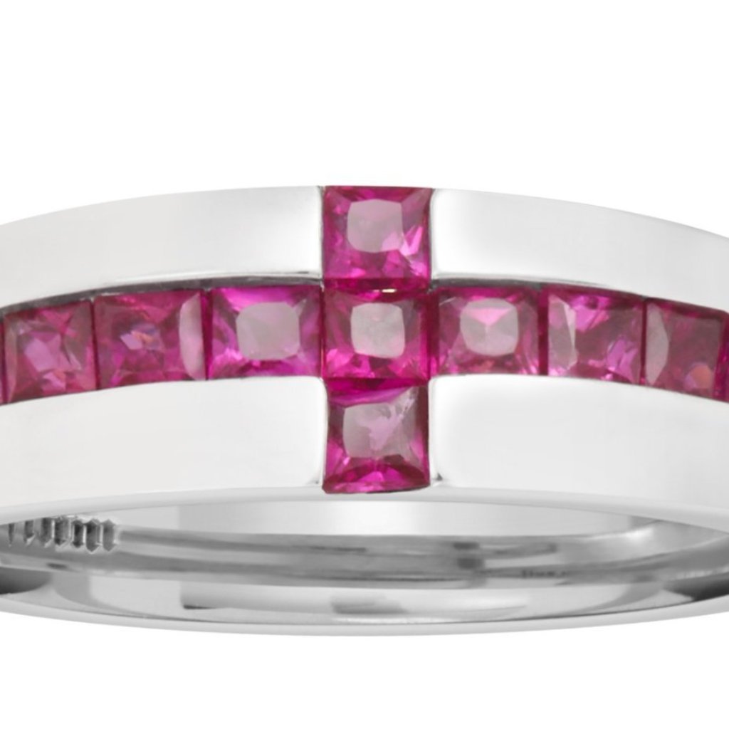 Ruby Cross Pinky Ring – Finn