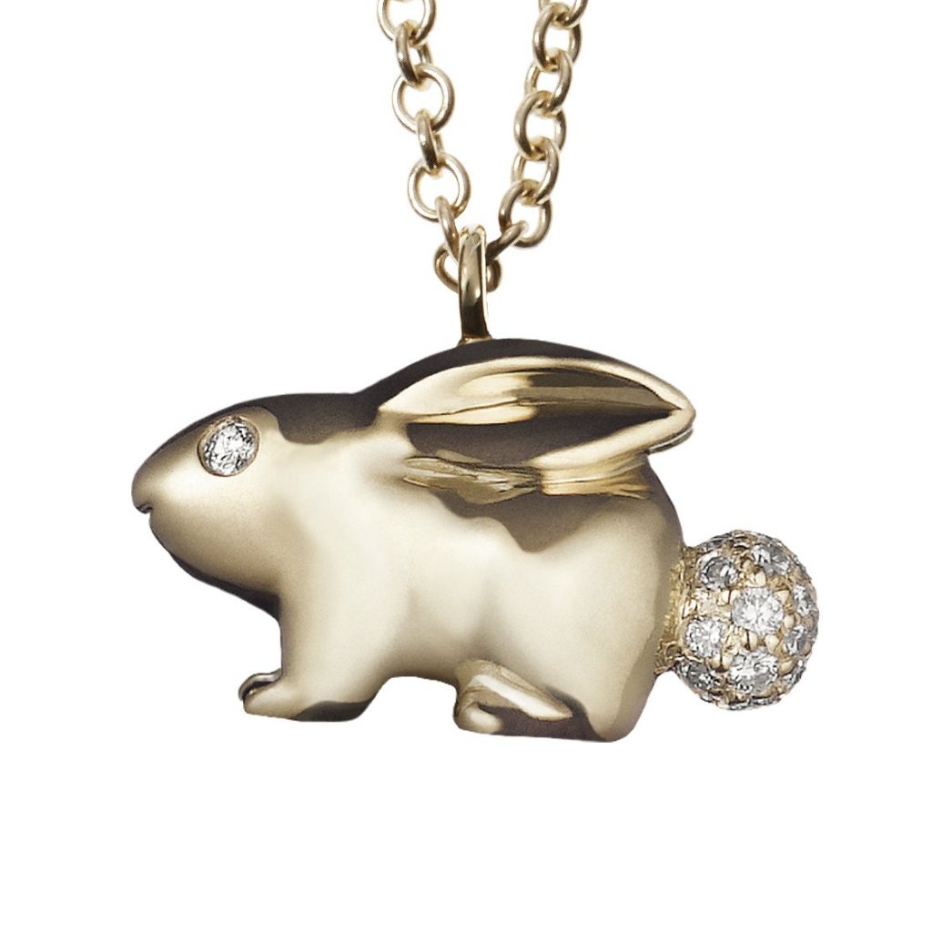 SOLID GOLD RABBIT NECKLACE – Finn